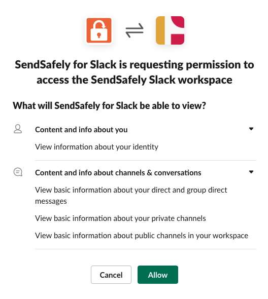 Using the SendSafely Slack App – Online Help Center