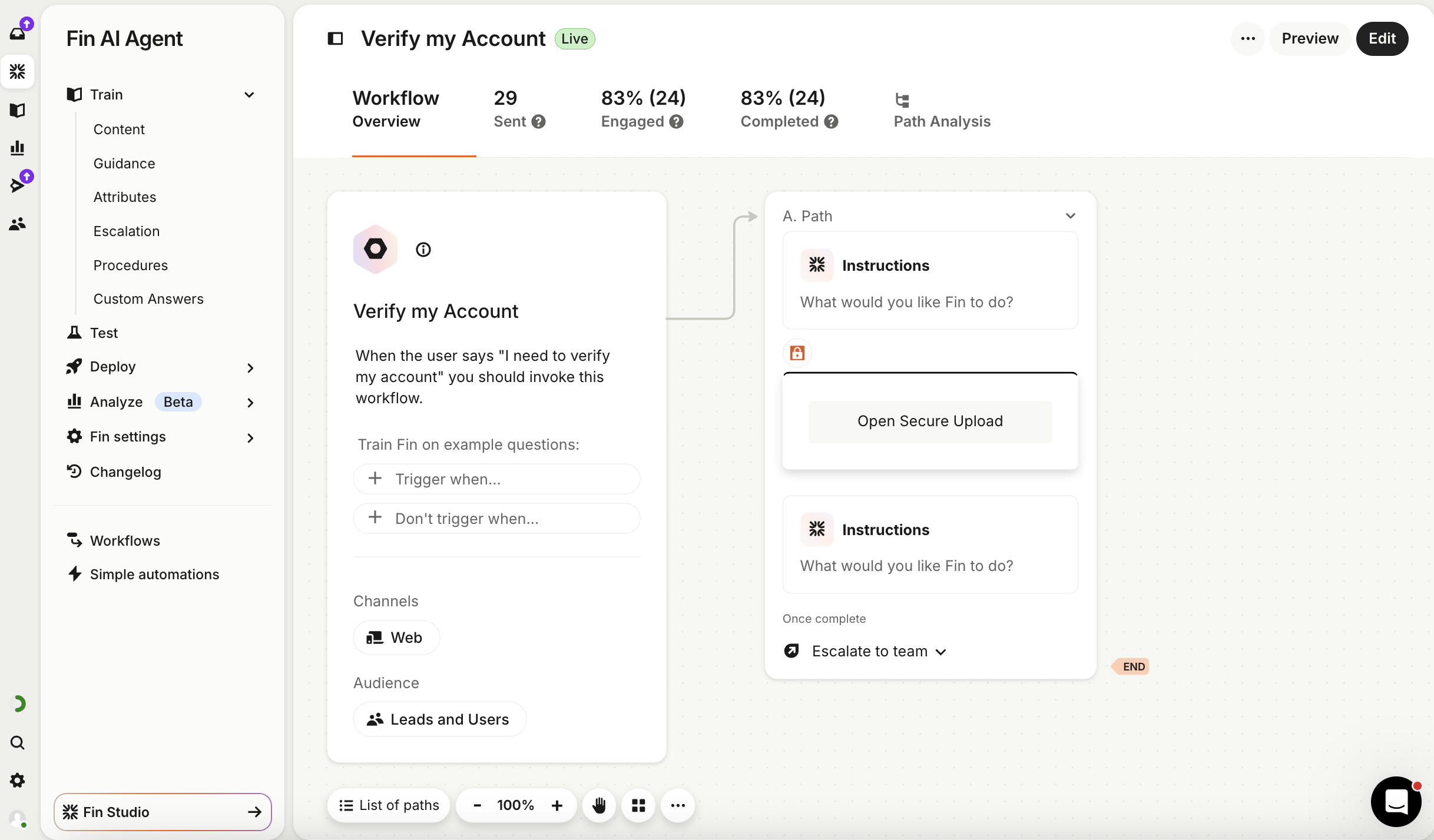 Sendsafely Integration with Fin AI Agent (Standalone) – Online Help Center